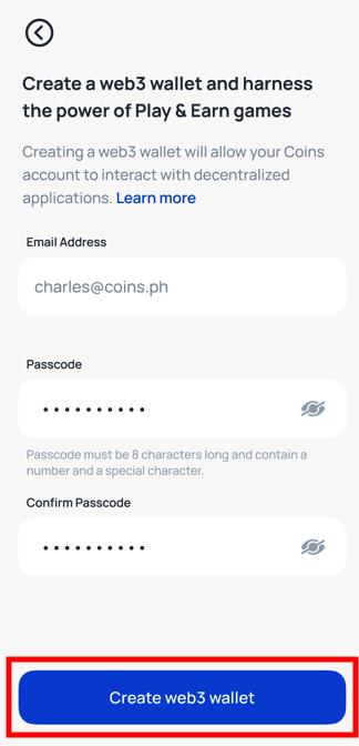 How to create your Coins.ph Web3 wallet – Coins.ph Help Center