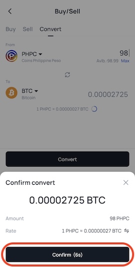 How to Buy/Sell crypto with Coins Convert? – Coins.ph Help Center